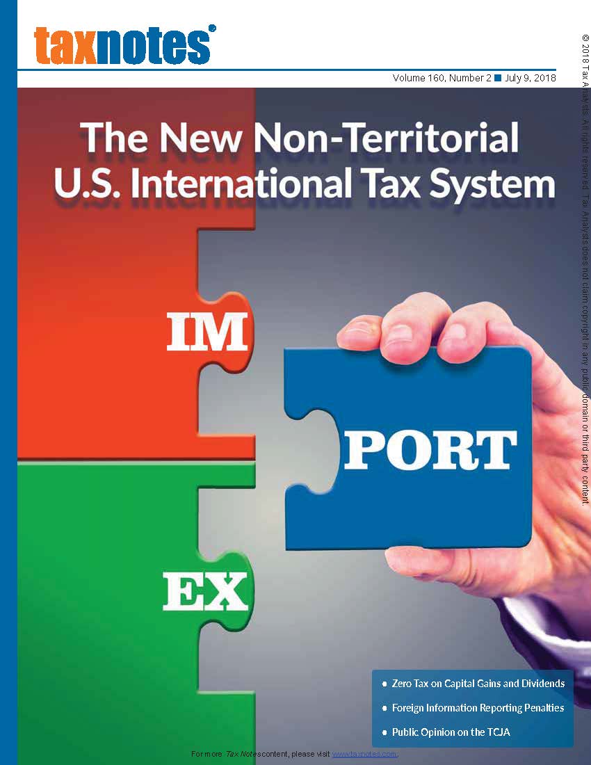 Start Making Sense: Tax Notes article on international tax provisions ...