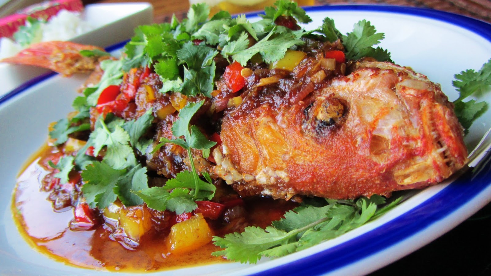 Let's eat......simple!: Pla Tod Saam-Rod / Fried Whole Fish with Three ...