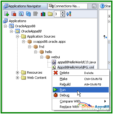 Oracle Applications: Oracle Application Framework (OAF) - Hello World Page