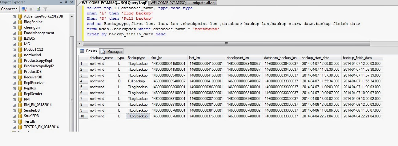 Ashok Kumar SQL Development and DBA Adminstrations Techi Blog : Restore ...