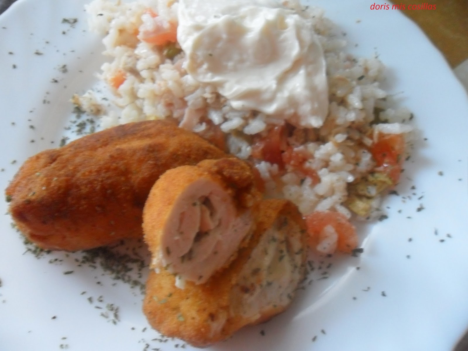 DORIS MIS COSILLAS: ROLLITOS DE PECHUGA DE POLLO A LOS CUATRO QUESOS Y ...