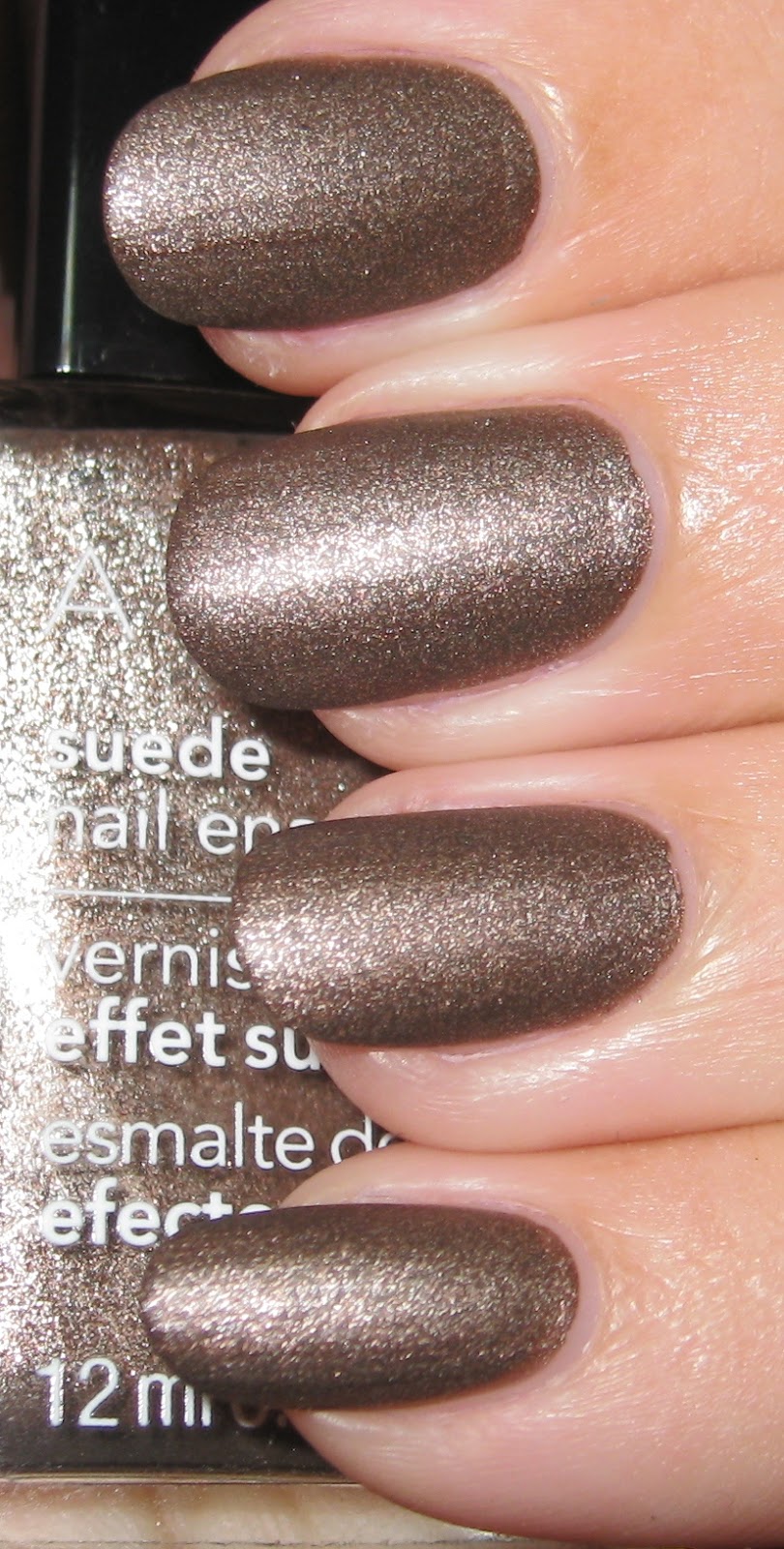 Pretty Little Bottles: Avon Suede nail enamel in Touch of Taupe