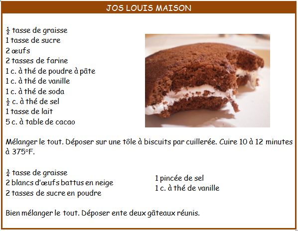 Les délices de Miss Jaja: Jos Louis Maison