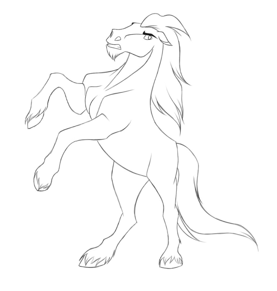 Stallion Line Art