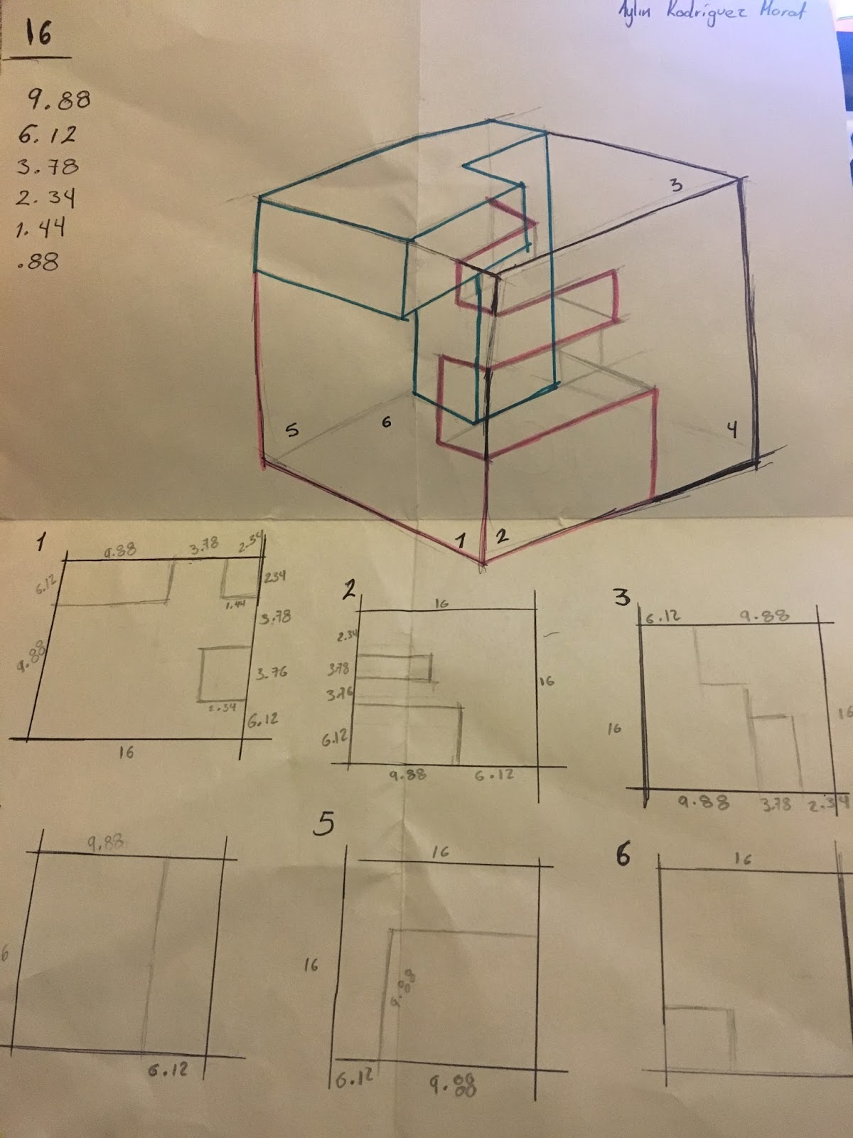 Laboratorio de Topología y diagramas abstractos: CUBO AUREO