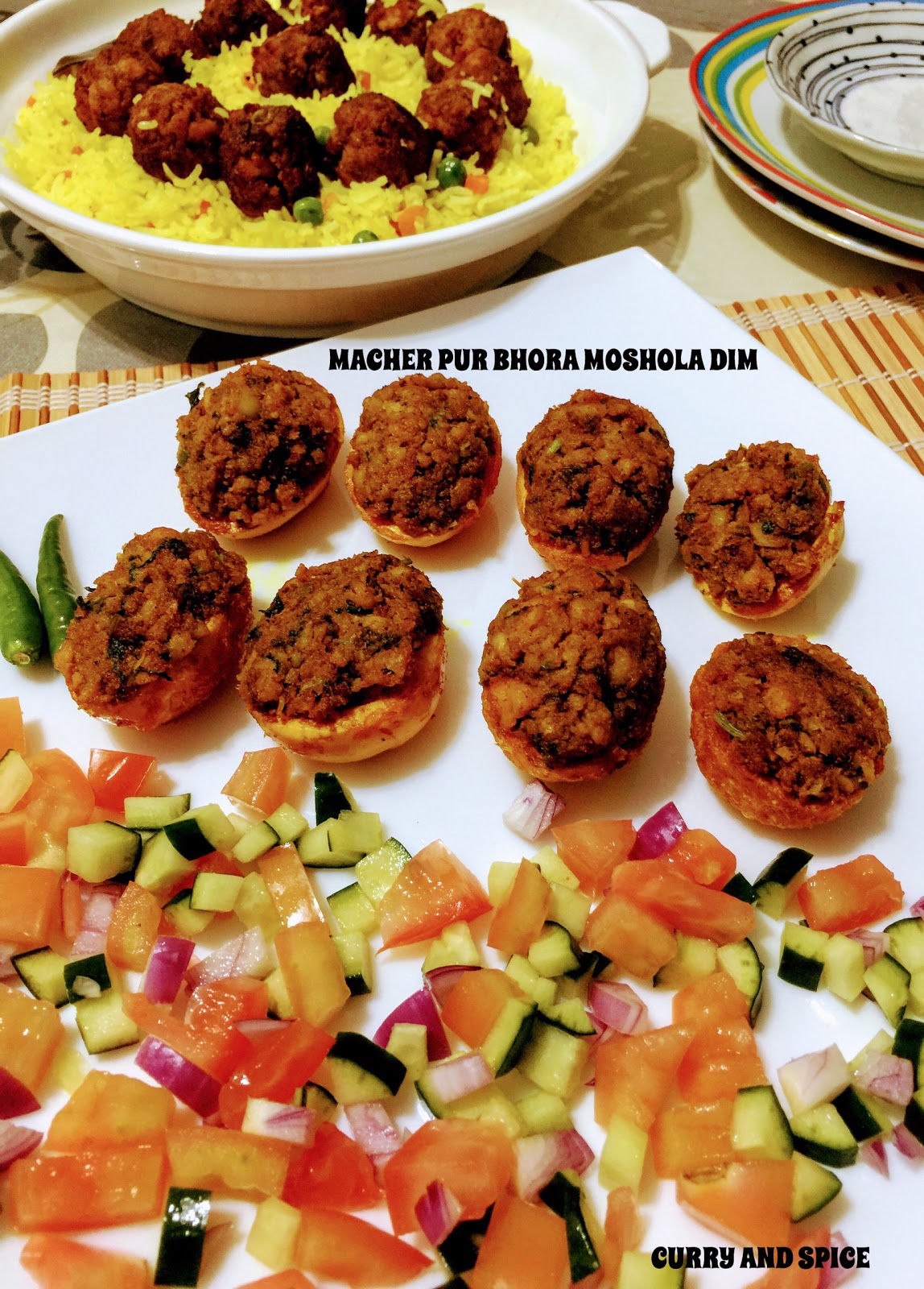 CURRY AND SPICE: MACHER PUR BHORA MOSHOLA DIM