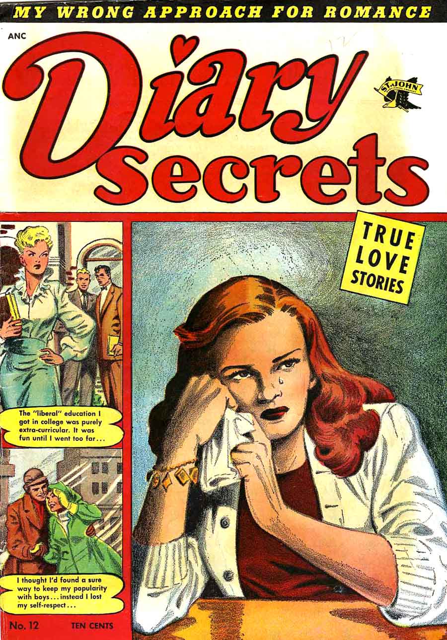 Diary Secrets #12 - Matt Baker cover & reprints - Pencil Ink