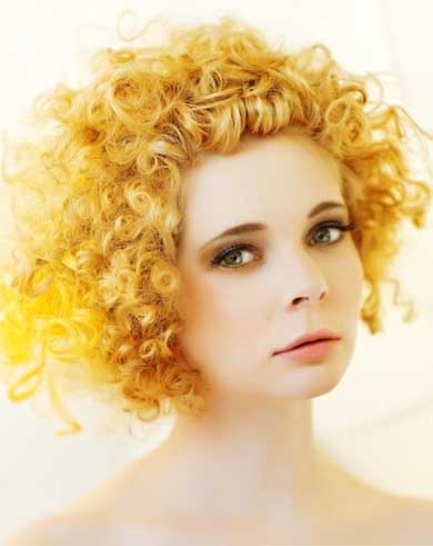 Punk Yellow Curly Hair Style 2014 | Punk Hairstyles 2014