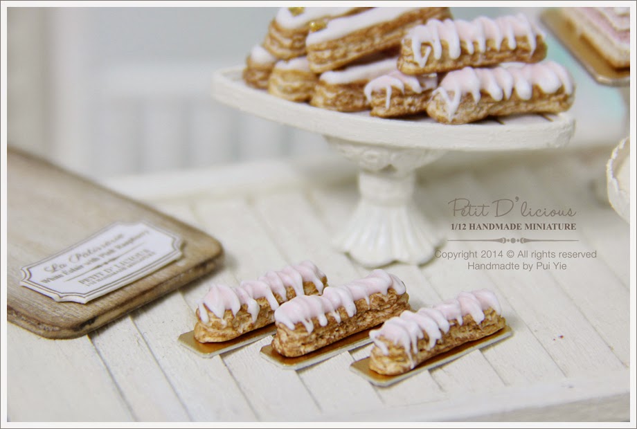 Petit D' Licious: A Classic French Pastry Eclair in miniature dollhouse ...