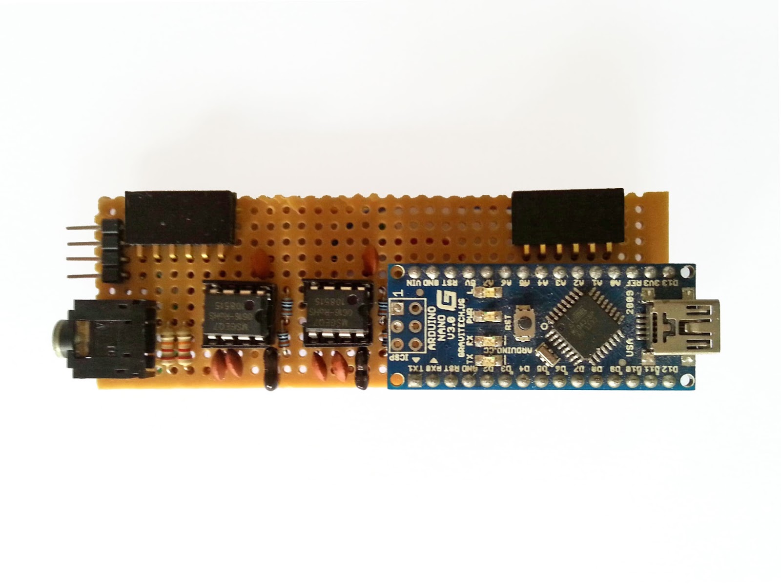 jolliFactory: Arduino based Bi-color LED Matrix Audio Spectrum Visualizer