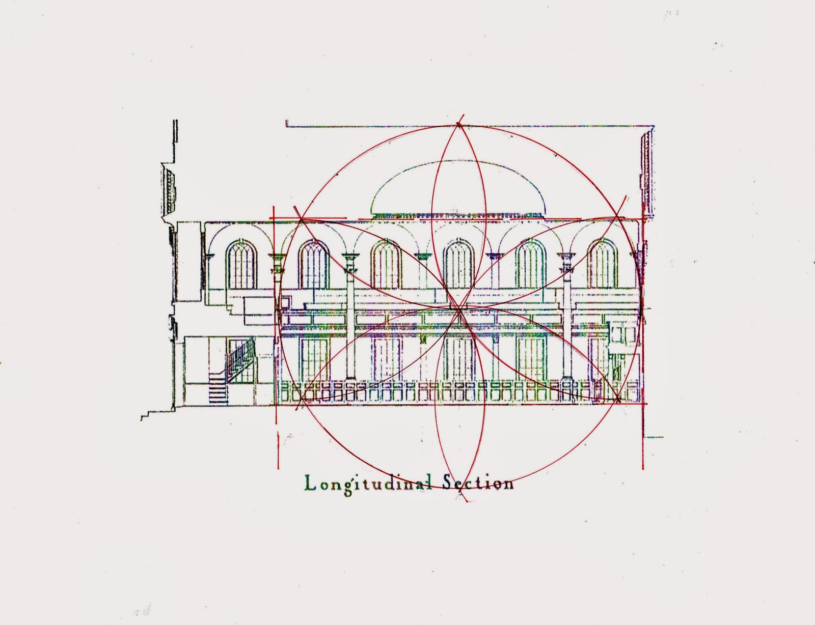 Jane Griswold Radocchia: Old First Church Geometry, Interior Elevations ...