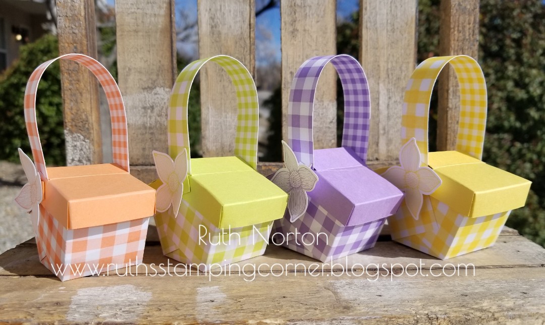 Ruth's Stamping Corner: Gingham Gala Baskets