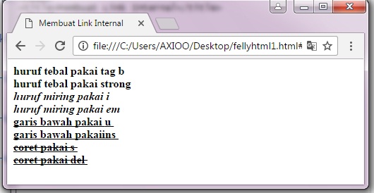 Cara Membuat Huruf Tebal, Miring, Garis Bawah dan Tercoret pada HTML ...