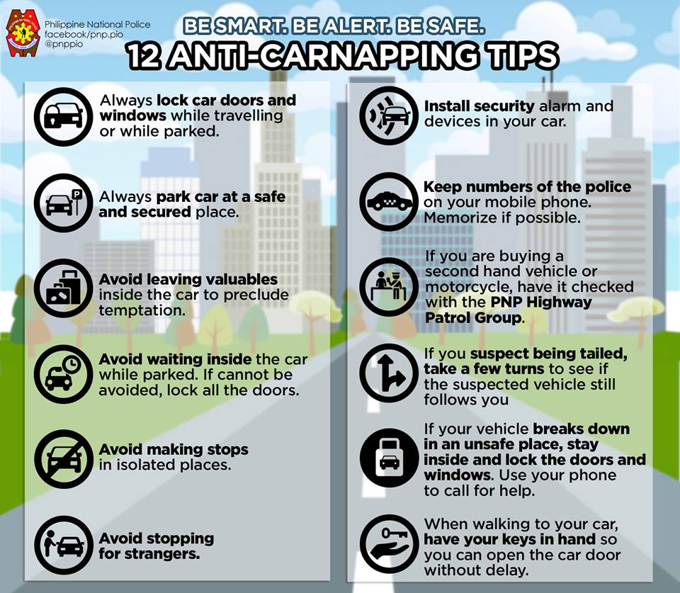 12 Anti-Carnapping Tips from PNP - Cyber Pinoys