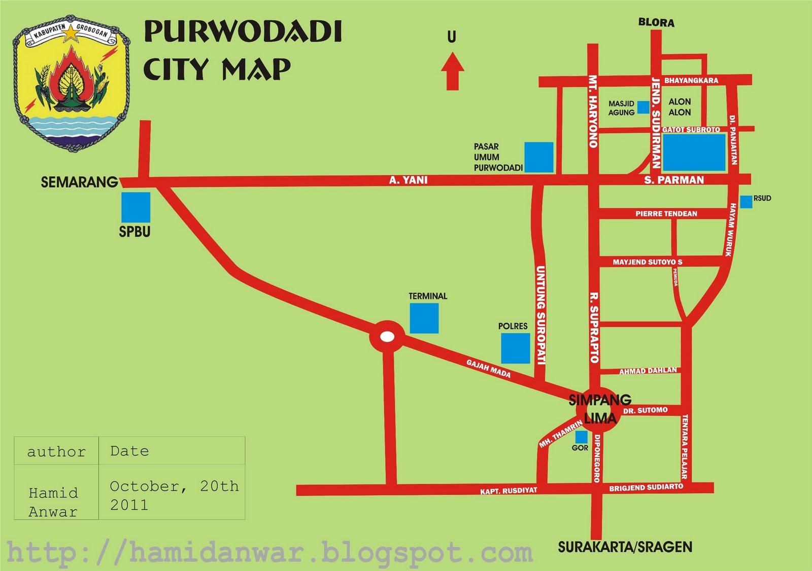 Beyond the Traveling: PETA KOTA PURWODADI, KABUPATEN GROBOGAN