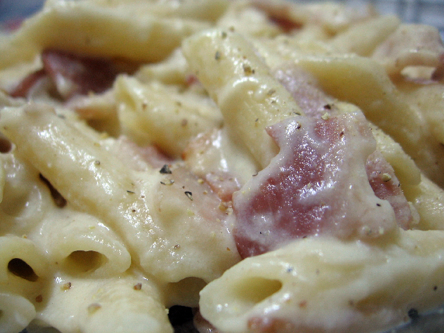Homemade meals: Recipe Macaroni carbonara