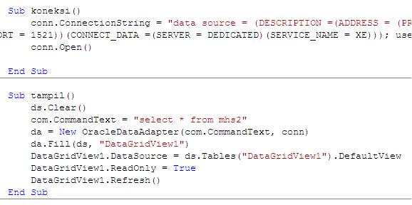 Membuat DataGridView Sederhana Pada Visual Basic