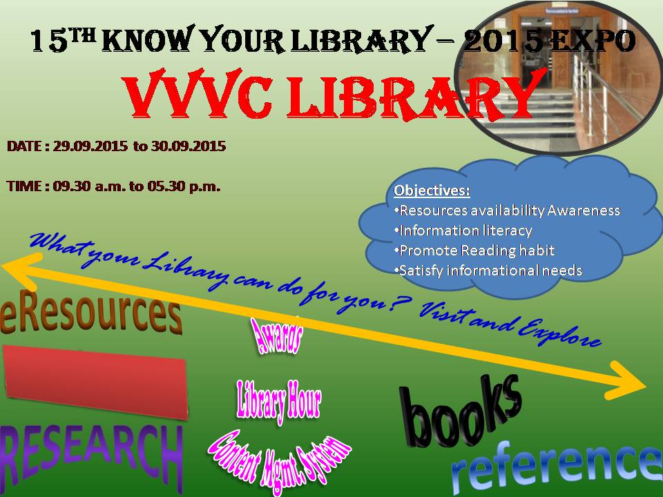 V.V.V. College LIBRARY: 10/01/2015 - 11/01/2015