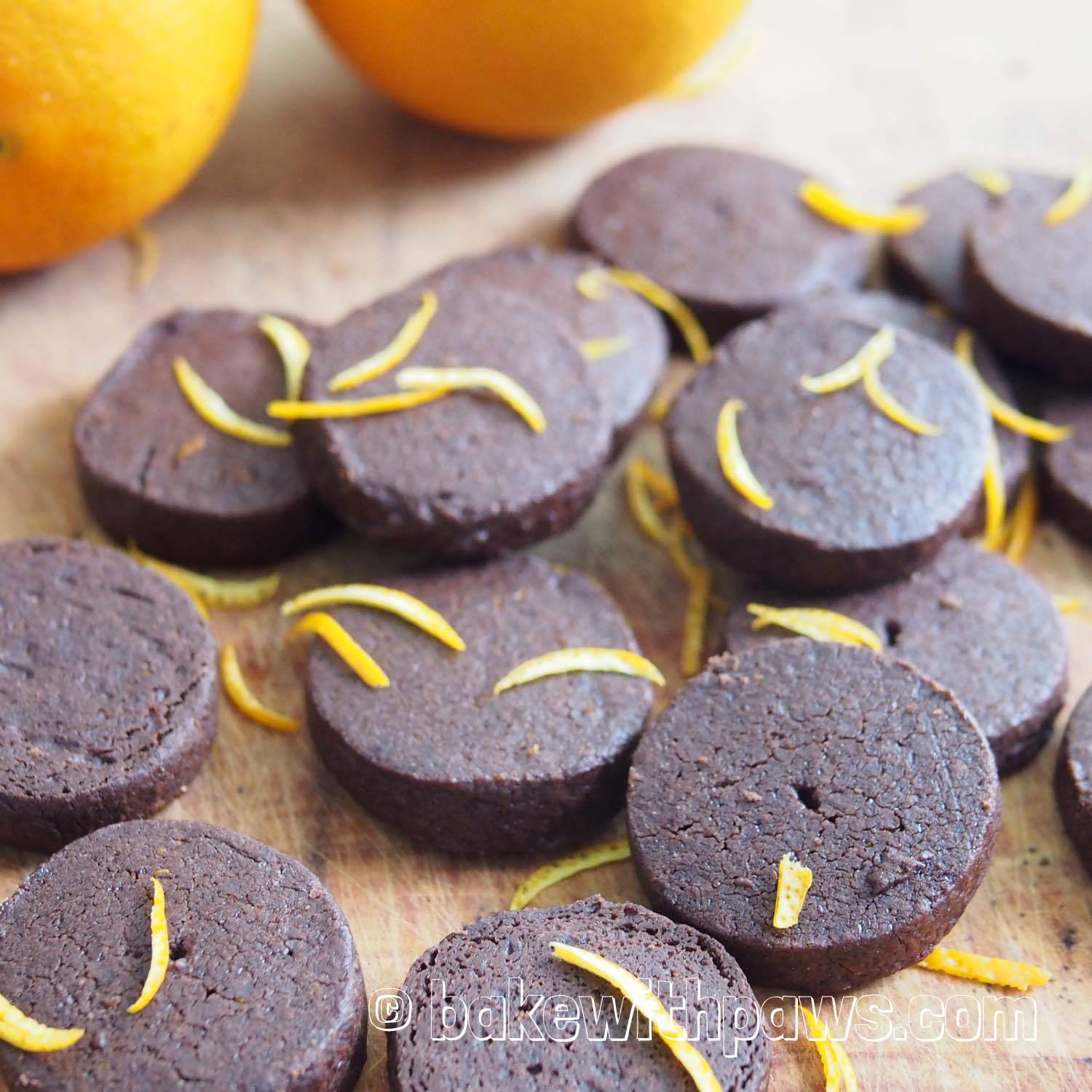 Chocolate Orange Shortbread Cookies - BAKE WITH PAWS
