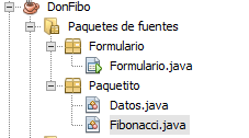 Serie FIBONACCI en java JFRAME con HERENCIA