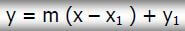 Straight Line Equation Formula
