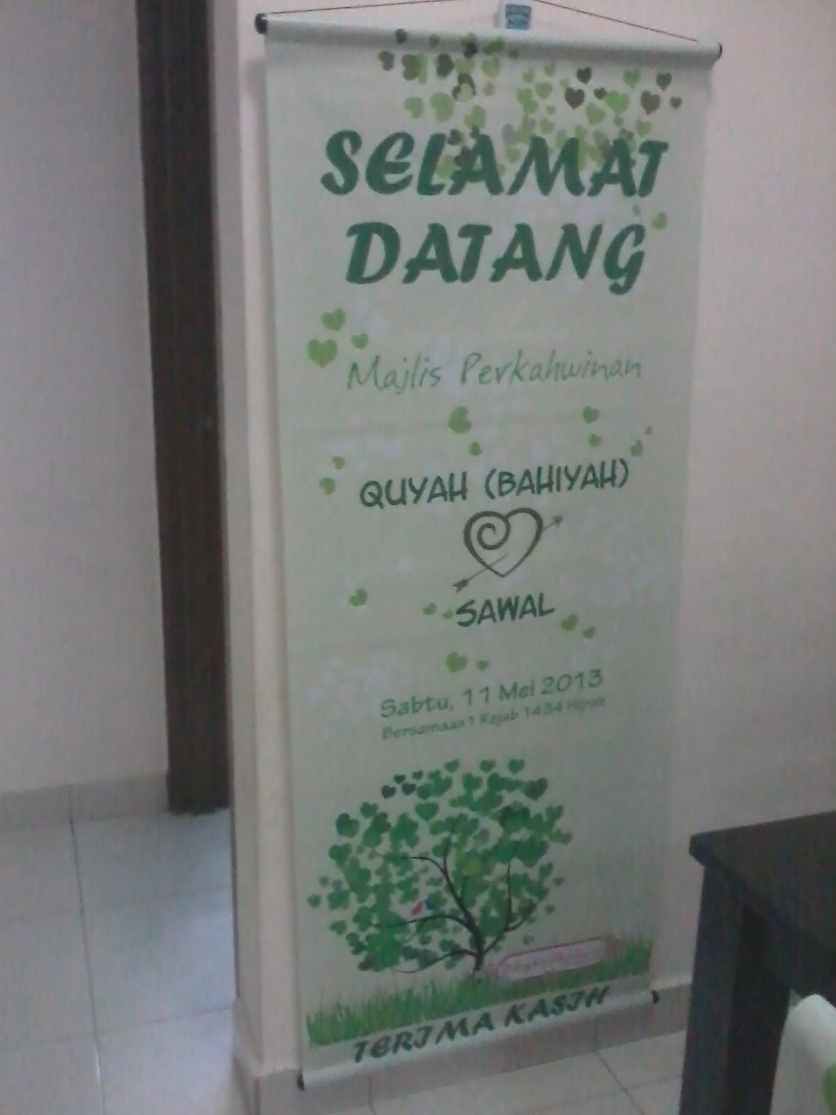 Blog Kad Kahwin: Bunting Dan Banner Kahwin 09 : Contoh dah siap