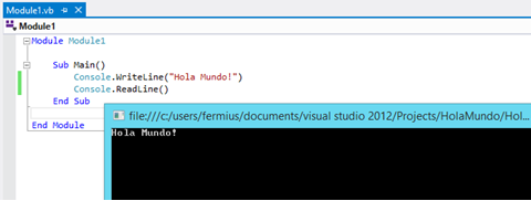 Operador Ternario: Hola mundo en Visual Basic .NET