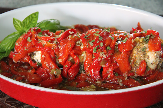 Salvation Sisters: Herbed Chevre with Marinated Roasted Peppers