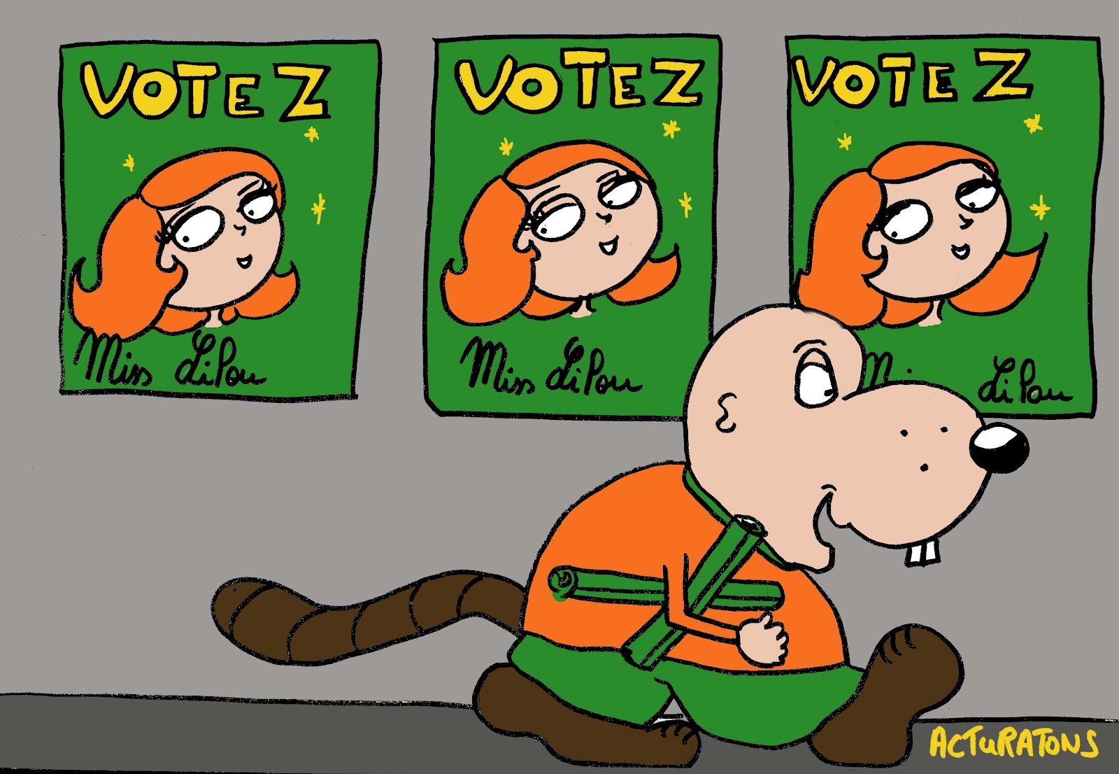 ActuRatons: Ratonio, le colleur d'affiches engagé