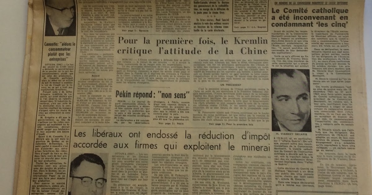 journal Marie-Reine Bellemare : LE DEVOIR ( quotidien, Montréal, Canada ...
