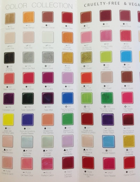 Betty Nails: Misa Color Chart