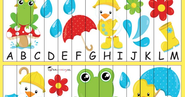 Free Spring Alphabet Puzzle | Totschooling - Toddler, Preschool ...