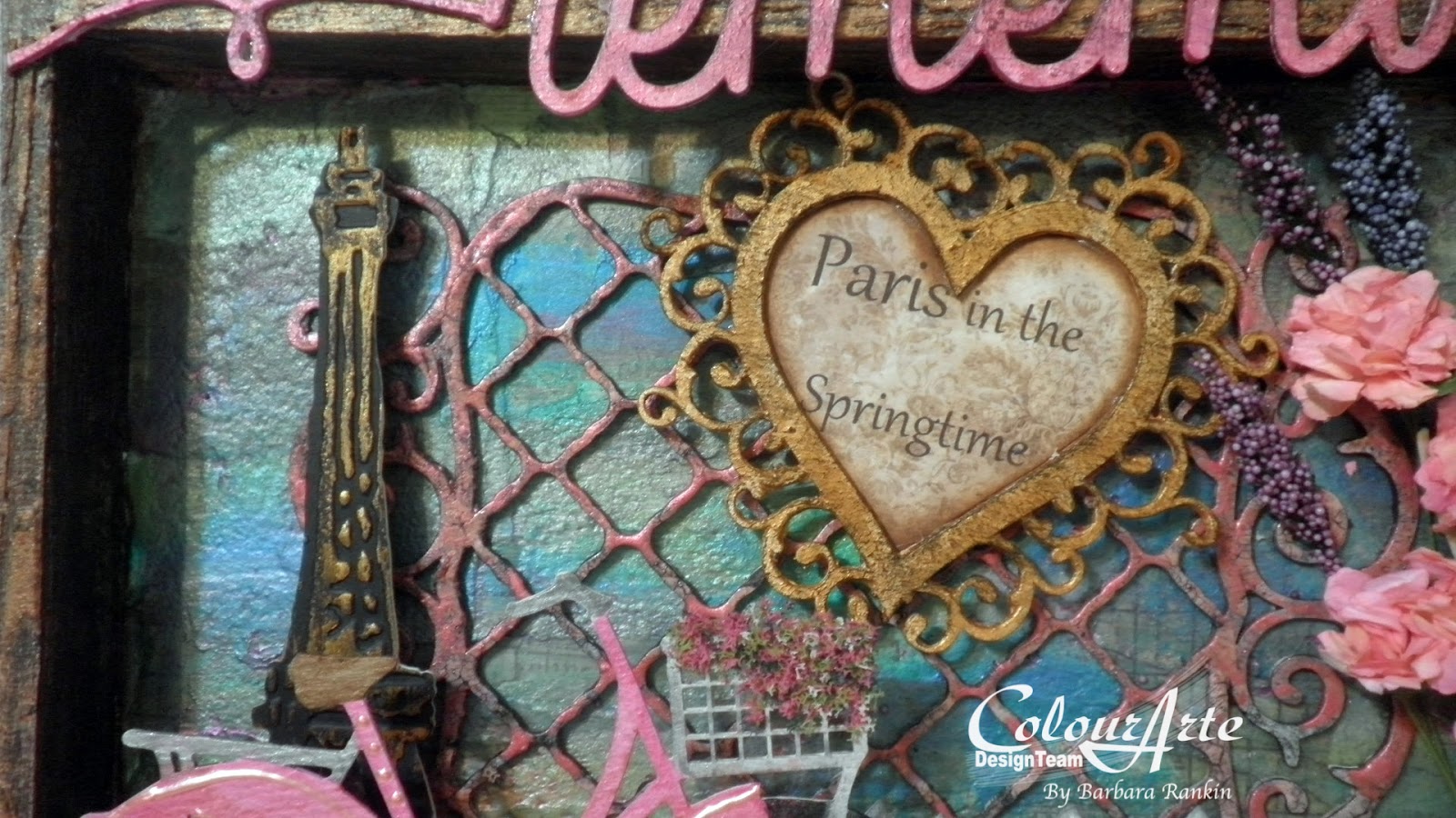 Black Hole Art Studio: Remember Paris Altered Shadow Box