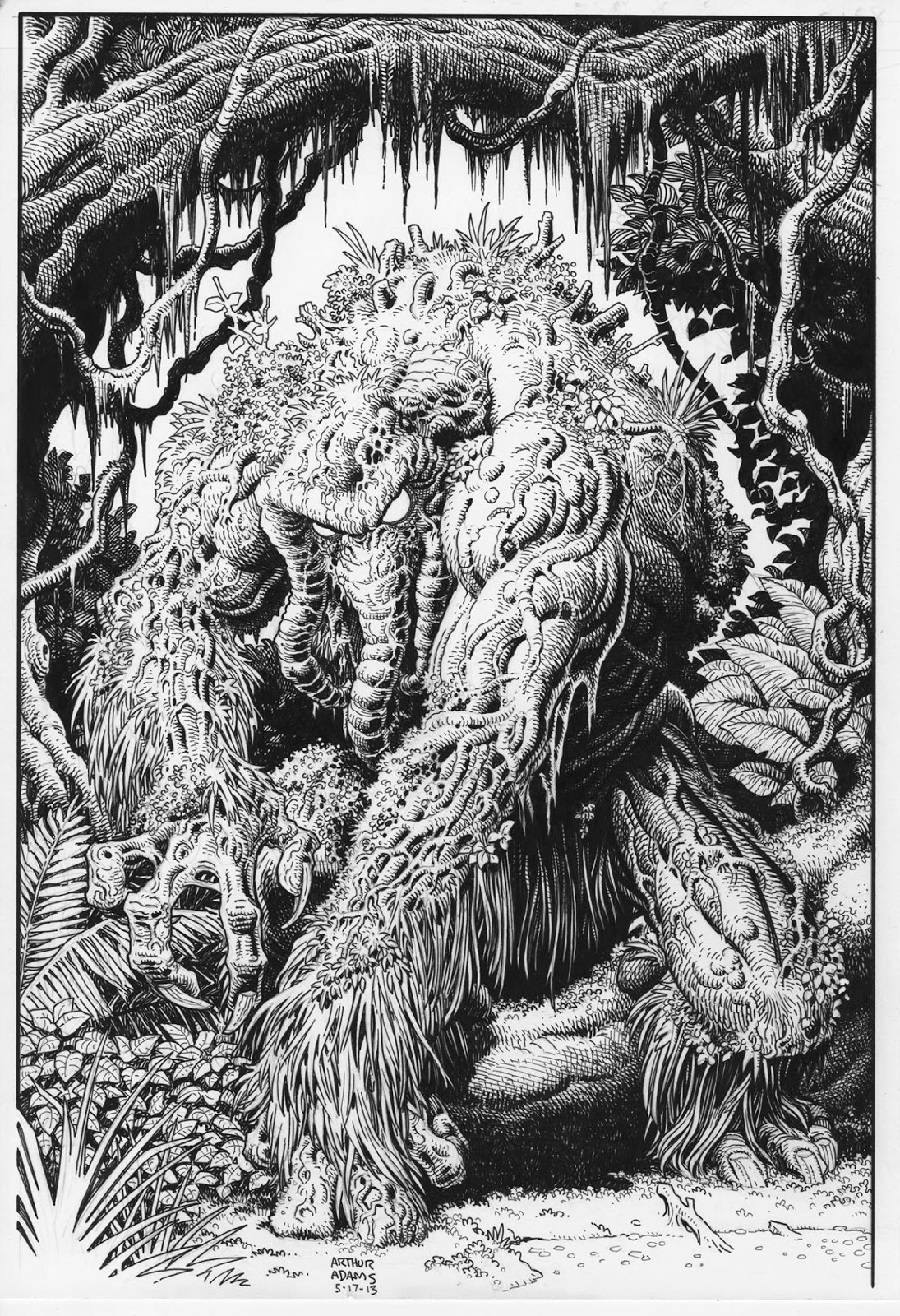 Marvel Comics of the 1980s: Man-Thing by Art Adams