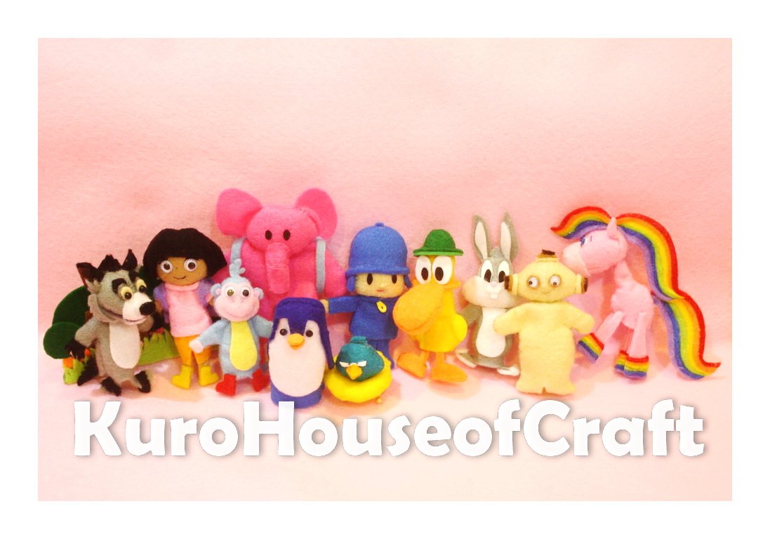 KuroHouse of Craft: Finger Puppet Pocoyo & Friends, Dora & Boots, Bugs ...