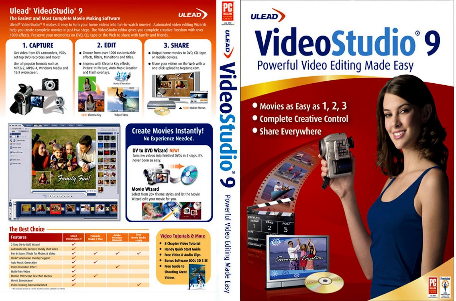 Cdcovers Brasil | Capas Para DVDs e CDs Grátis: Ulead Video Studio 9