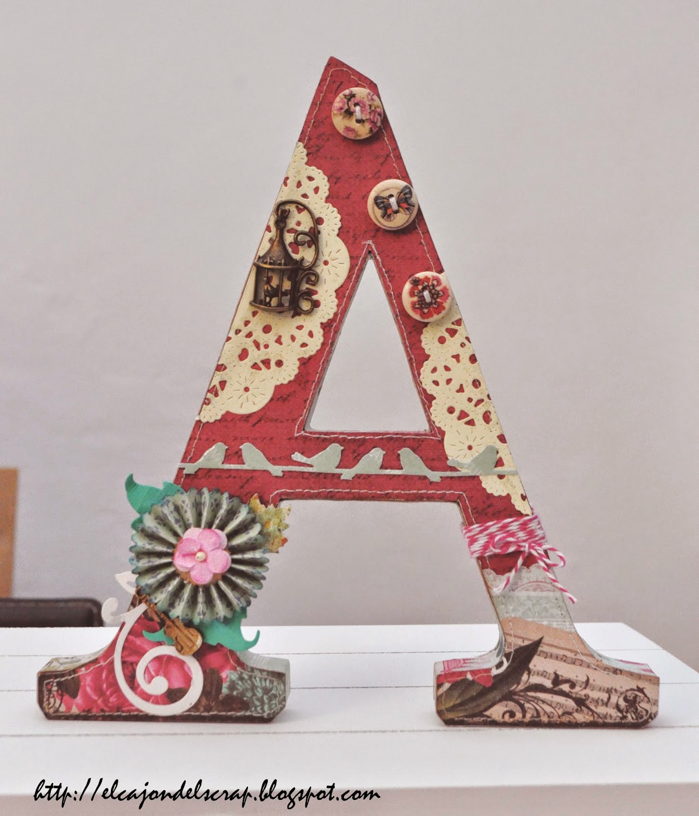 El cajón del scrap: Letra A decorada