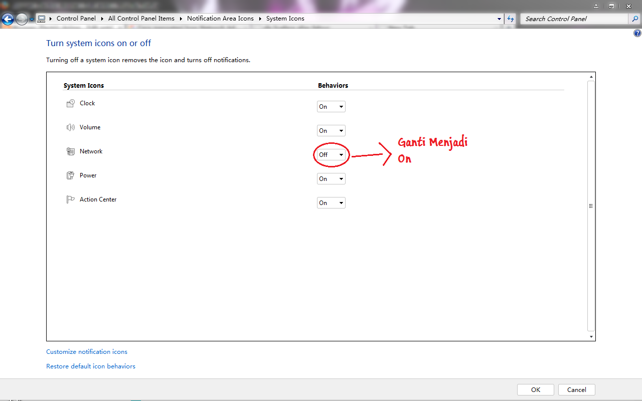 Cara mengatasi Icon Network Adapter yang tidak muncul pada Taskbar ...