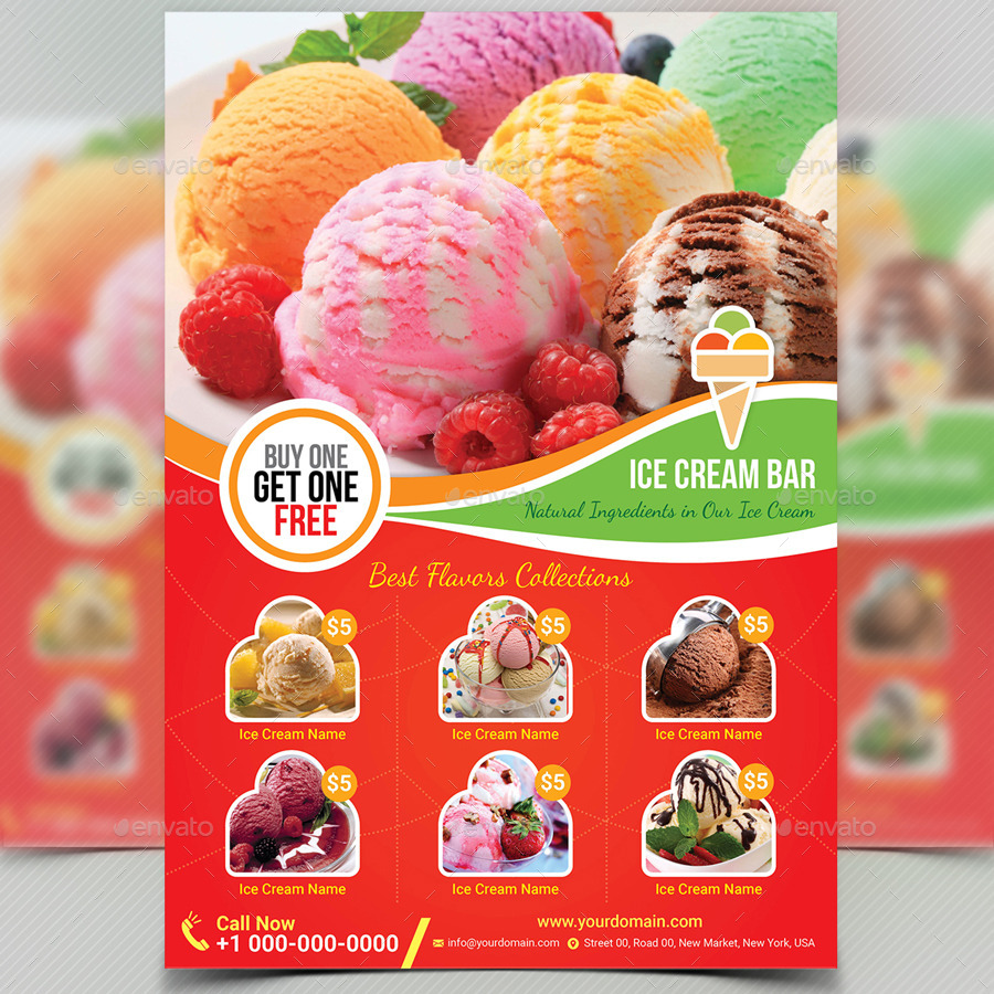 75+ Best Ice Cream Flyer Templates | Graphic Design Resources