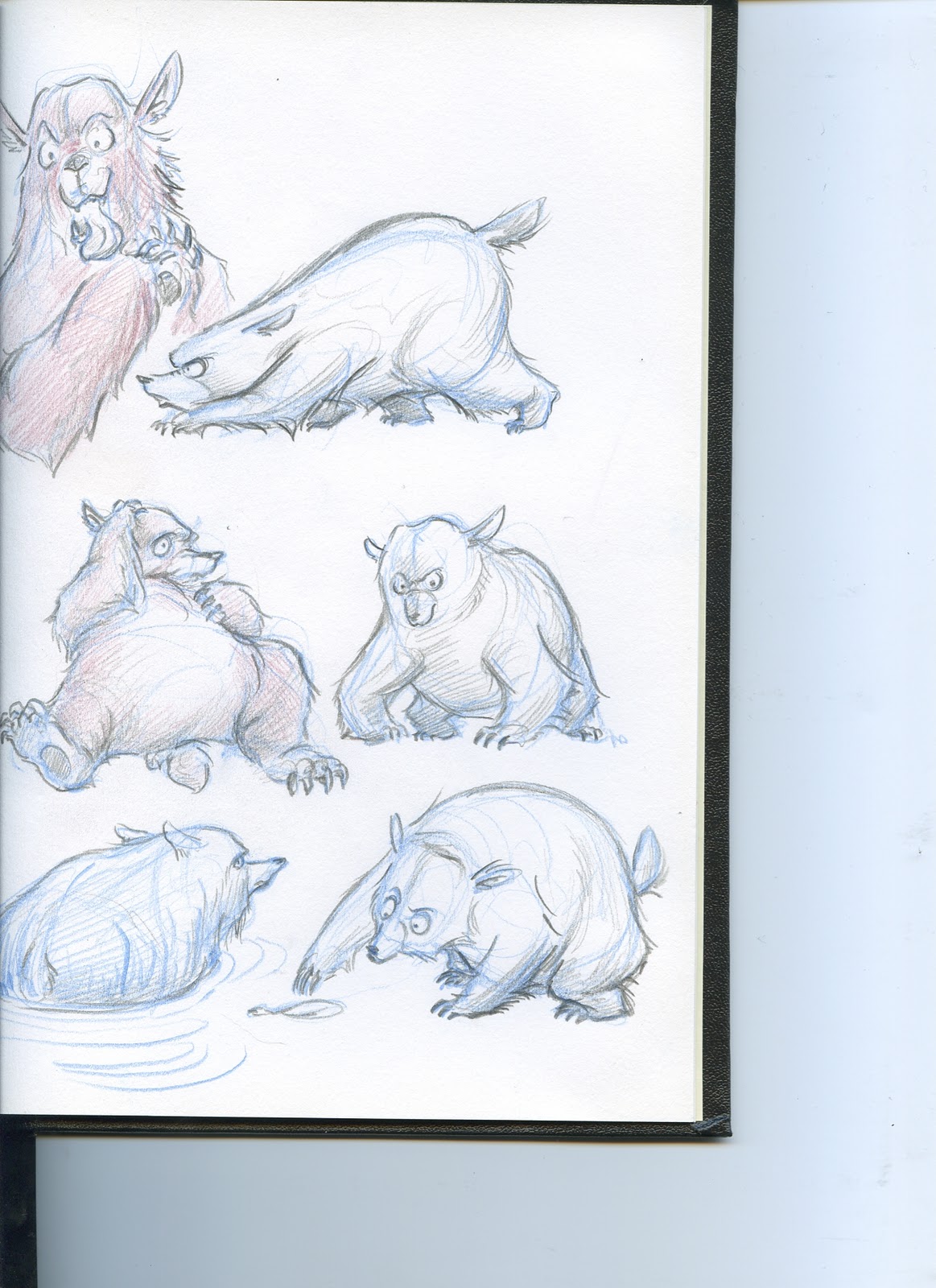 Minje's Sketchbook: Bear with me while I'm drawing a bunch of bears.