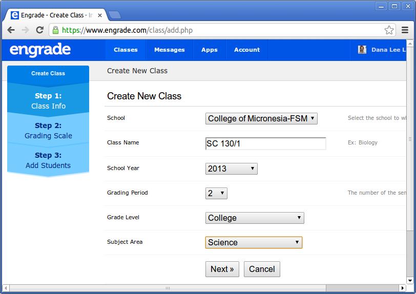 From MyShark to Engrade: Entering class lists