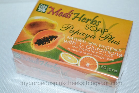 Medi Herbs Papaya Plus Soap Natural Skin Whitener - My Gorgeous Pink Cheeks