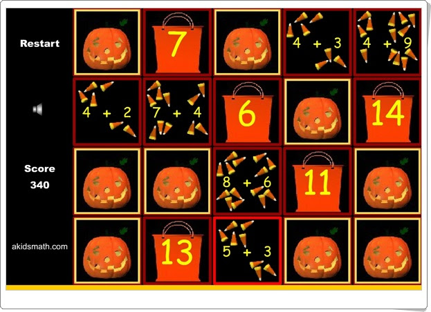 Juegos educativos de Matemáticas online: Juegos de Halloween: "Candy ...