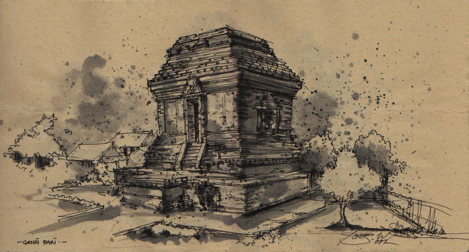 Urban Sketchers Indonesia: CANDI CANDI DI MASA KERAJAAN MAJAPAHIT