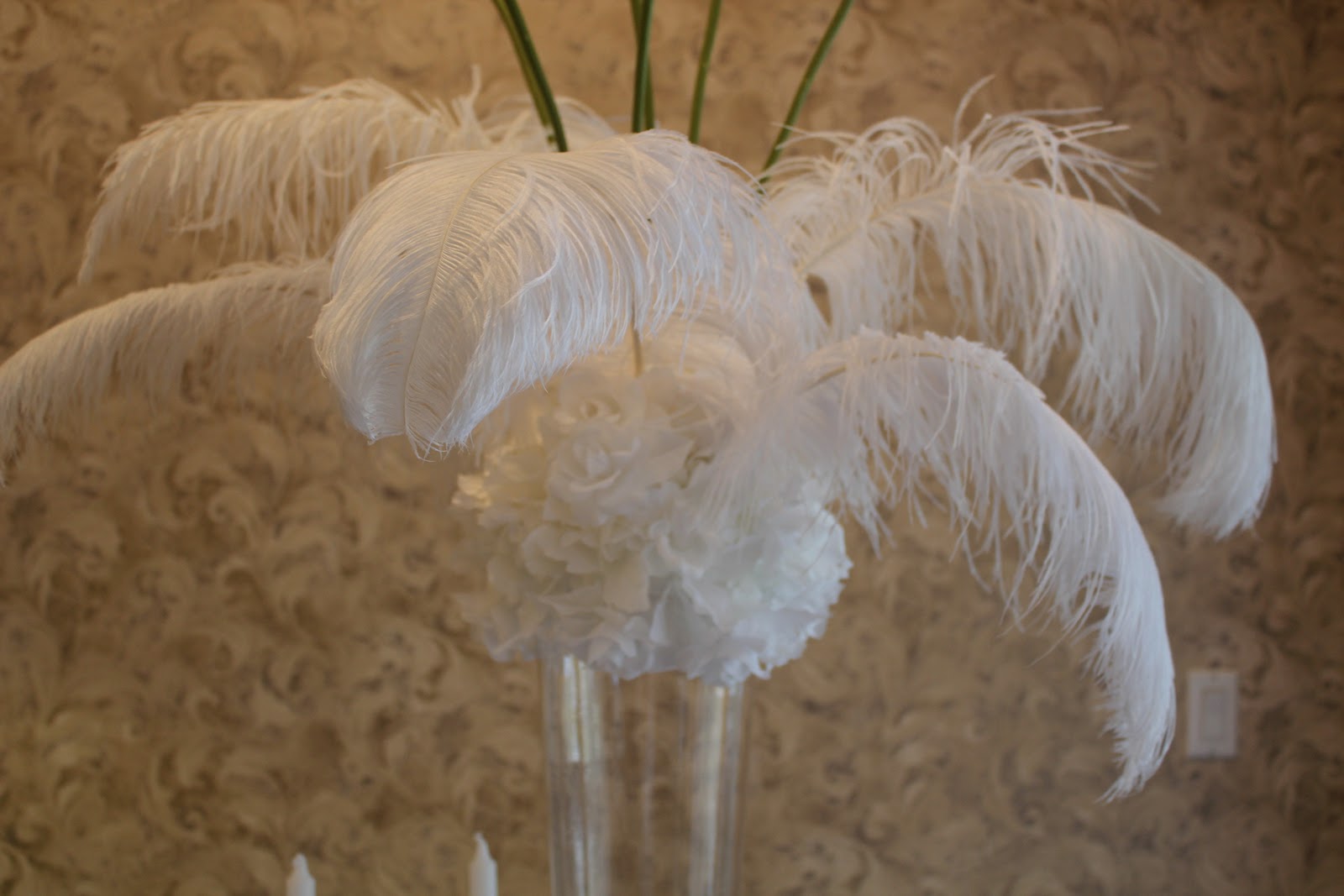 Unique Floral Arrangement Ideas for Events & Homes: Tall White Feather ...