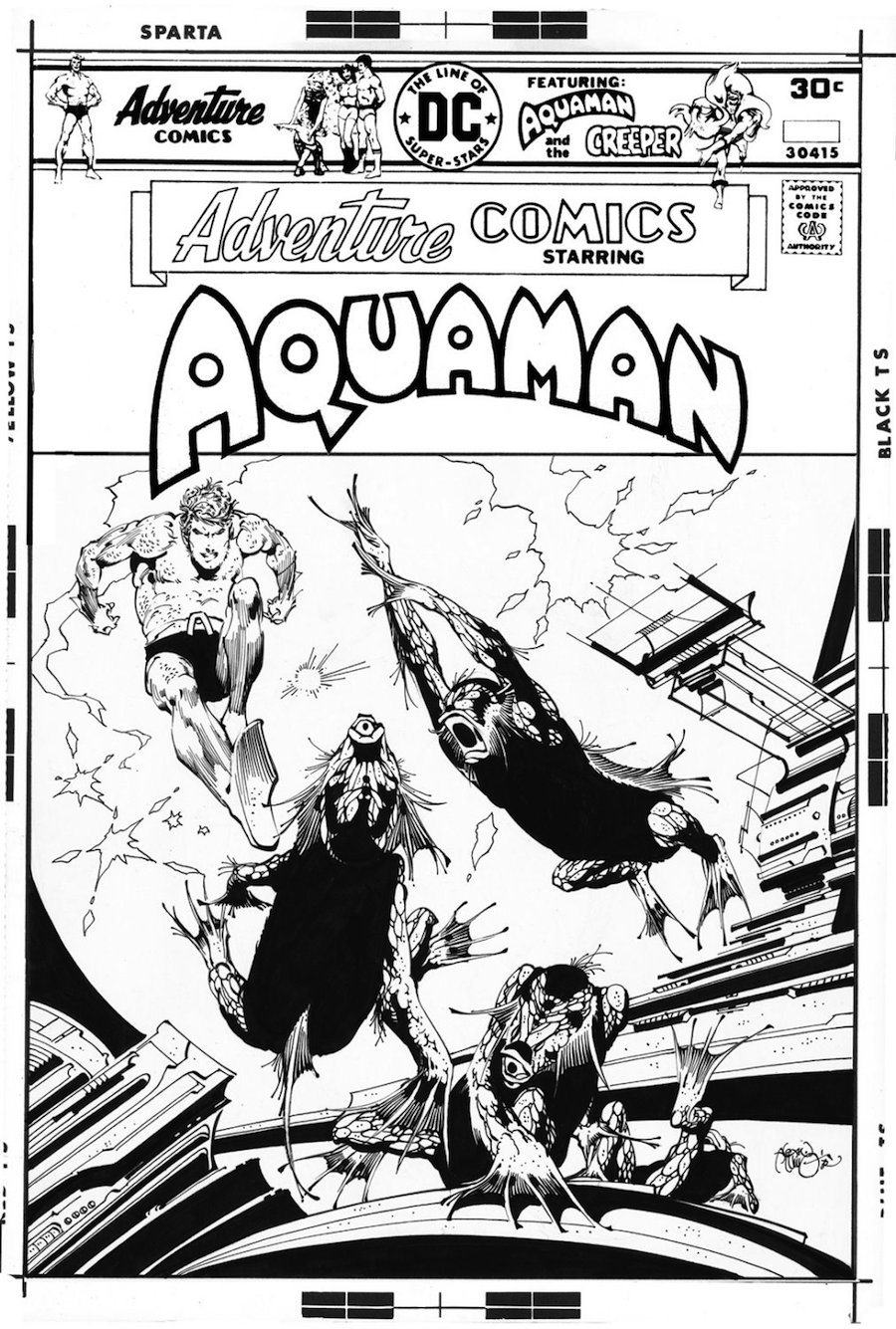 Alex Nino original art - Adventure Comics #446 unpublished cover ...