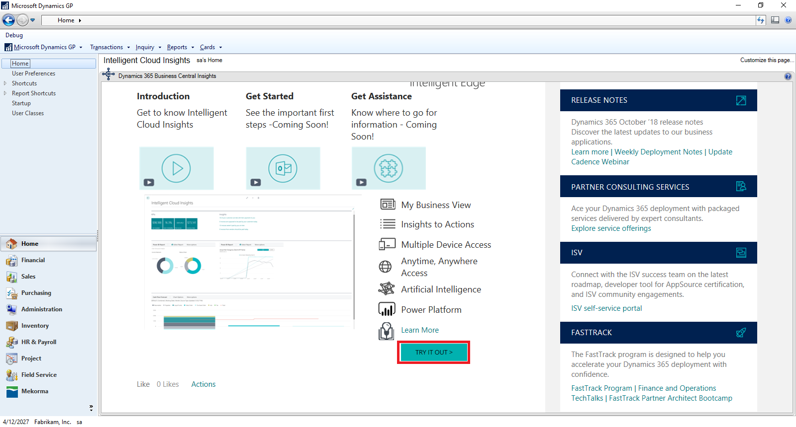 Updating to Microsoft Dynamics GP 2018 R2 - First look