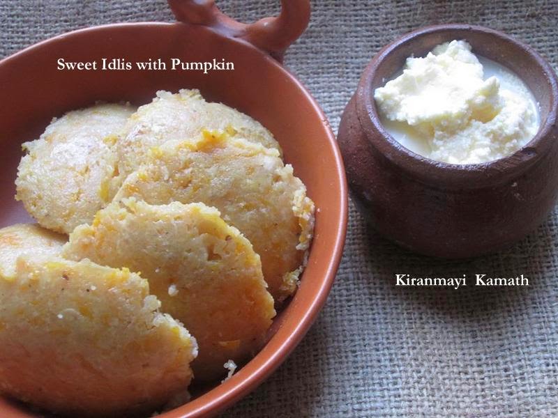 Cooking With Shobana : SWEET IDLI WITH PUMPKIN: GUEST POST BY KIRANMAYI ...
