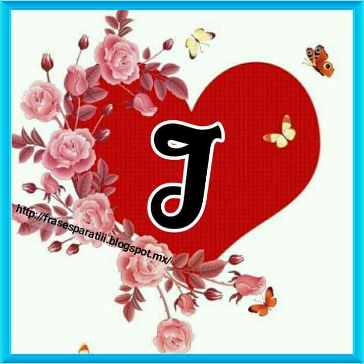 INICIALES Y NOMBRES PARA TI: CORAZON ROJO CON TU INICIAL