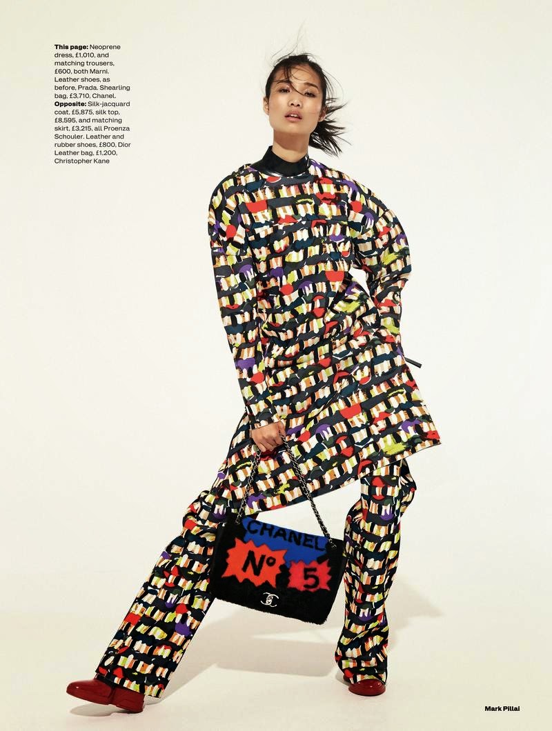 ASIAN MODELS BLOG: EDITORIAL: Leaf Zhang in Elle UK, November 2014